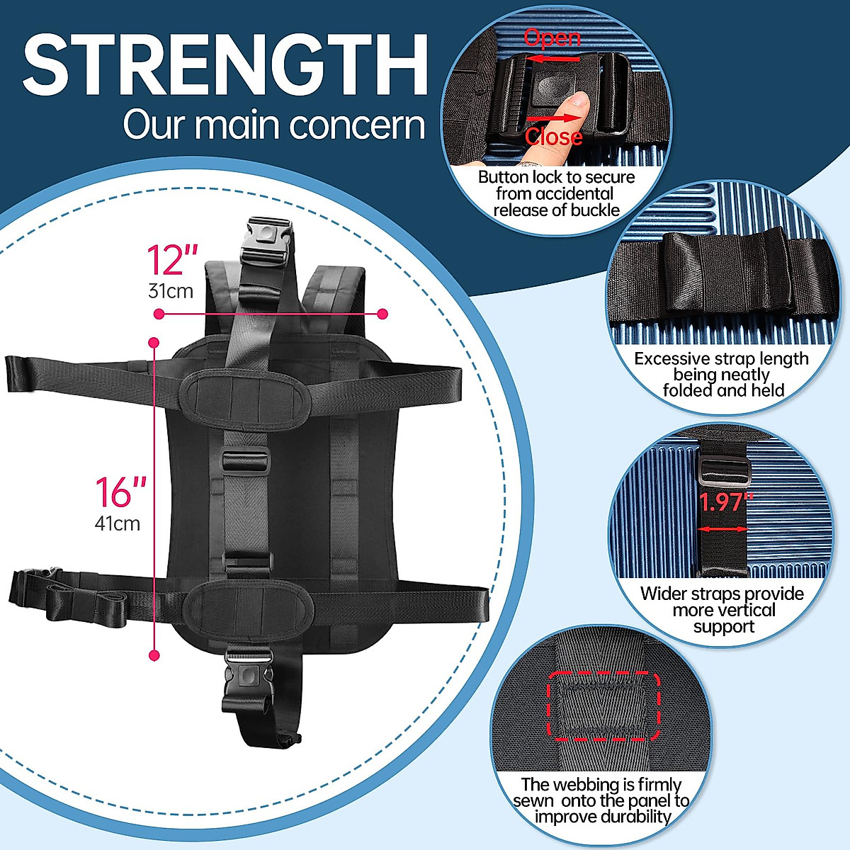 Hardcase/Carry On Trolley Luggage Backpack Conversion System Adjustable Strap