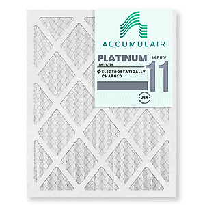 Accumulair Platinum 10x30x1 (9.75x29.75) MERV 11 Air Filter/Furnace Filters (4 pack)