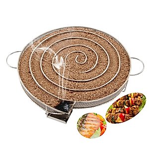 Will Outdoor Cold Smoke Generator Sawdust Powder Smoker Hot and Cold Smoking BBQ Saw Charcoal Gas Grill Hot and Cold Smoking Salmon Meat Burns