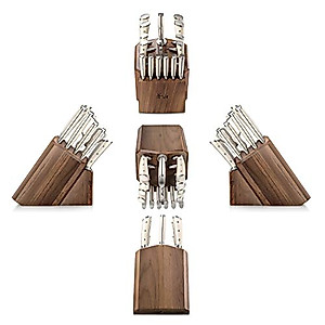 Cangshan S1 Series 1022599 German Steel Forged 17-Piece Knife Block Set, Walnut