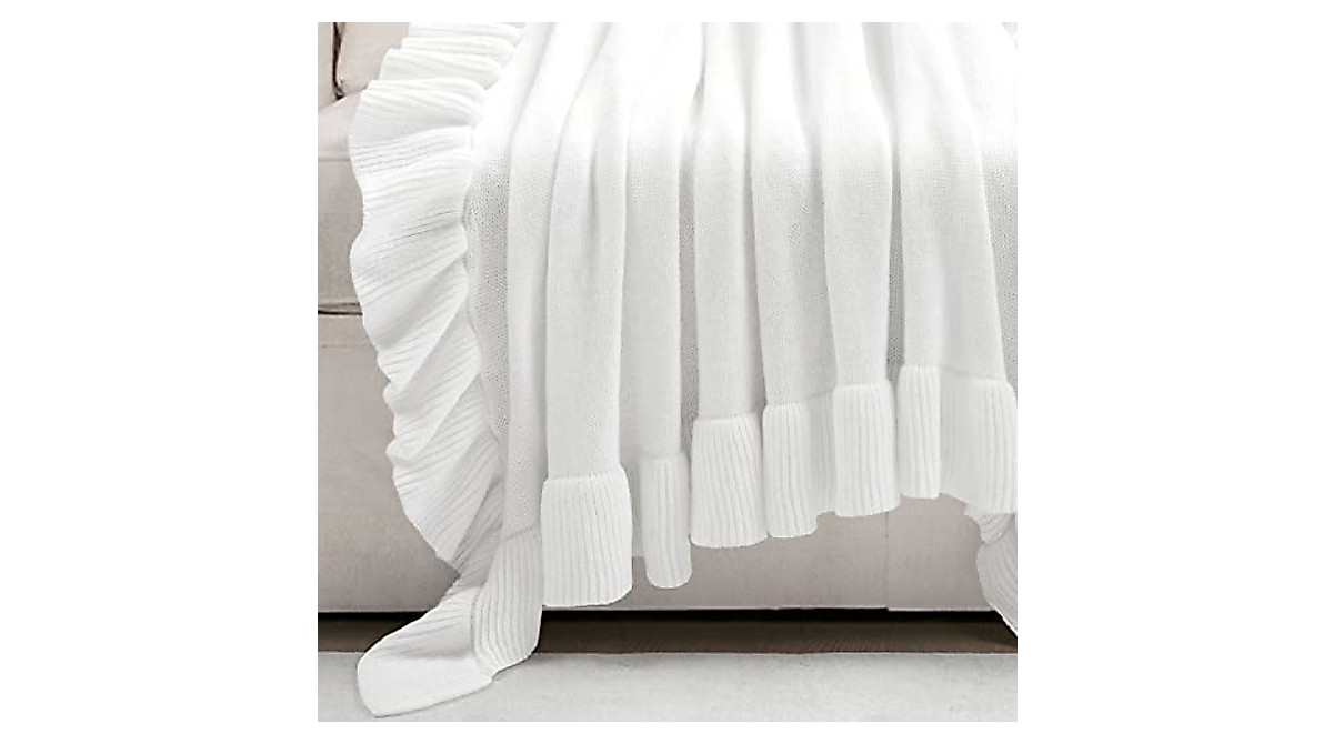 Lush Decor Reyna Ruffle Throw Blanket - Cozy Comfort