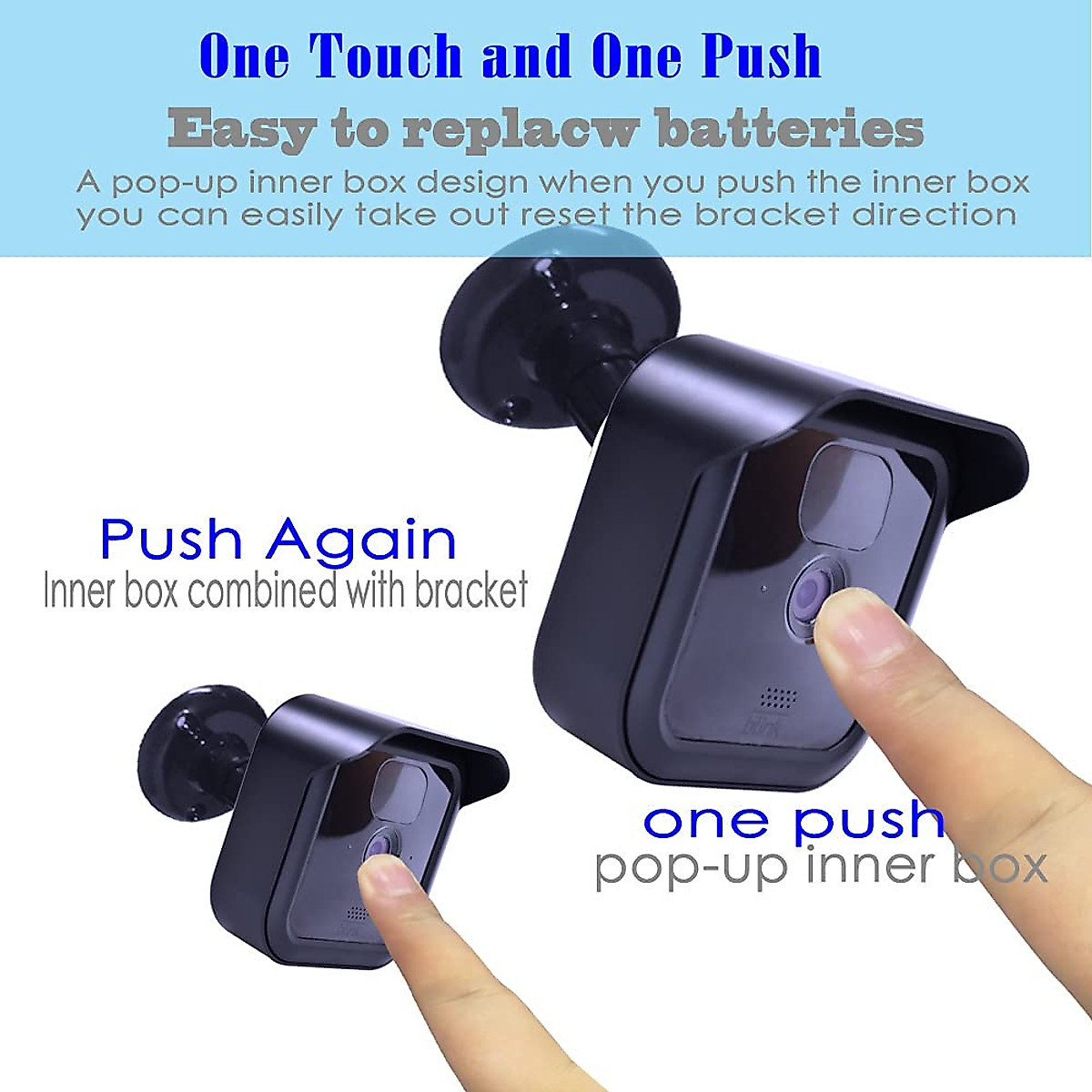 Skyworld Blink Camera Housing and Wall Mount Bracket ONLY for Blink outdoor3 Indoor/Outdoor with Sync Module Outlet.360° Adjustable Bracket and Weather Proof Protective(Black 5 Pack)
