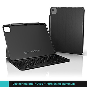 Arteck iPad Air 11-inch 10.9-inch Keyboard, Bluetooth Keyboard with Folio Full Protection Case for Apple iPad Air 11-inch (Air 2024) 10.9-inch (Air 2022) Air 4 and iPad Pro 11-inch Pro 4(2022) Pro 3 2