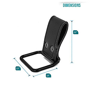 Rodrivan Leather Duty Belt Radio Holder Compatible with Motorola APX, EMTs – Motorola Radio Holster Suitable for Rescue Belt, Firefighter Gear – Firefighter Radio Strap and Holder