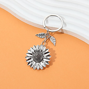 PHAETON 20PCS Sunflower Keychain Sunflower Key Ring Flower Keychain For Birthday Summer Party Wedding School Reward Sunflower Party Favor Bridesmaids Gift