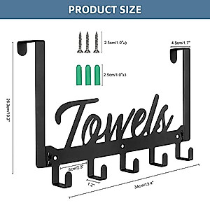 Over The Door Hooks, Towel Rack for Bathroom Towel Holder for Hanging Heavy Duty