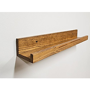 JustKnotWood Wood Picture Ledge Floating Ledge Wall Shelves, 36 inch, Early American