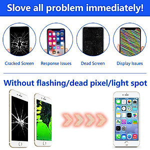 Diykitpl for iPhone 7 Plus Screen Replacement 5.5 Inch White, 3D Touch LCD Screen Digitizer Replacement for A1661,A1784,A1785, with Repair Tools Kit+Magnetic Screw Mats+Screen Protector