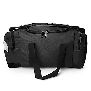 ASA TECHMED Large EMT First Responder Trauma Medical Bag Empty for Home 21x12x9 Inches, Office, School, EMTs, Paramedics, First Responders, Black