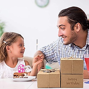 Moretoes 30 Pack Mini Cookie Boxes 4 Inch Bakery Boxes with 66ft Twine Small Brown Kraft Cake Boxes with Window for Cupcakes, Pies, Donuts（4x4x2.5 Inch）