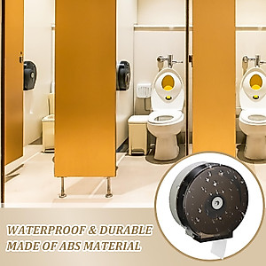 Layhit 6 Pack Toilet Paper Dispenser, Commercial Jumbo Toilet Paper Towel Dispenser, Black 9 Inch Single Roll Toilet Dispenser Wall Mount with Key Wall Lock for Gym Mall Bathroom Kitchen Office