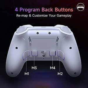 EasySMX X20 Wireless Gaming Controller with RGB Backlit, 2-Stage Hall Effect Stick, 1000Hz Polling Rate, 6-Axis Gyro on Multi-Platform, Mech Buttons- Compatible with PC/Switch/Steam/Android