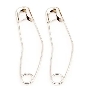 Swifthorse Curved Safety Pin 100 Count,1.5 in inch （Size 2） Safety Pin for Sewing