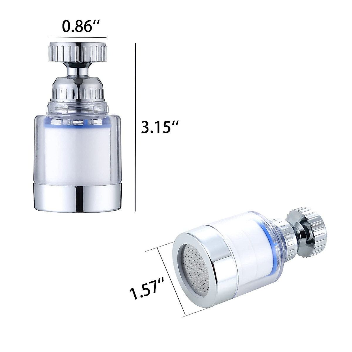 Brand 360-Degree Rotating Water Purifier Removes Metals and Hard Water for Sink