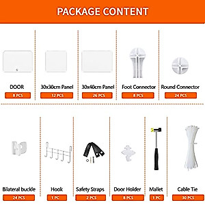 AWTATOS Shoe Rack, 8 Tier Shoe Storage Cabinet with Door, 32 Pair Shoe Organizer Shelves for Closet Hallway Bedroom Entryway, White