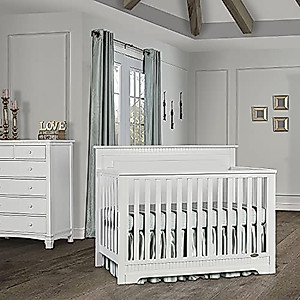 Dream On Me Morgan 5 in 1 Convertible Crib in White