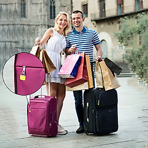 Prasacco 4pcs Suitcase Locks with Keys,Padlock with Keys ABS Plastic Covered Copper Luggage Locks Small lock for Home School Classroom Matching Game