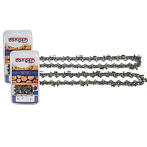 Jeremywell 18 Inch 62 Drive Links Chainsaw Chain Blade 3/8" LP Pitch 0.050'' Gauge, Fits Craftsman, Ryobi, Homelite, Poulan Pro, Husqvarna, Stihl, Echo (2 Pack)