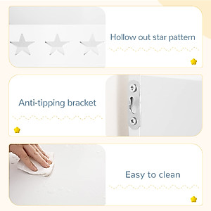 Curipeer Kids Bookshelf and Storage, Nursery Wooden Book Shelf for Kids with Wheels, 3-Tier Baby Bookshelf Display Organizer Gift, Children Bookcase in Playroom, Nursery, Bedroom, White