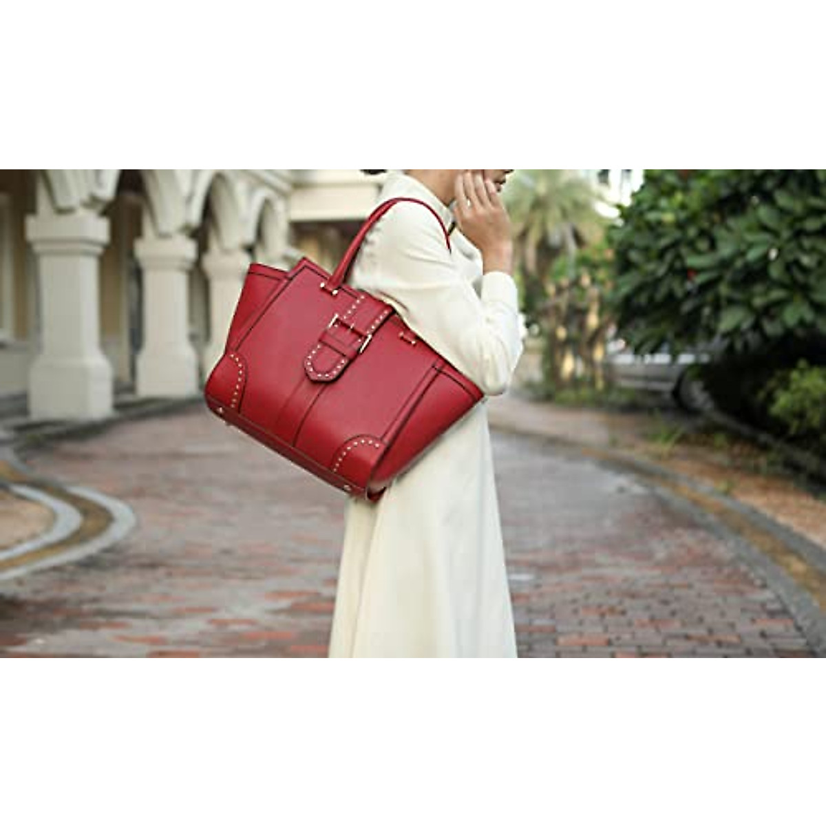 MKF Collection Satchel Crossbody Bag for Women-Handbag Purse -ShoulderbagTop-Handle Satchel Black