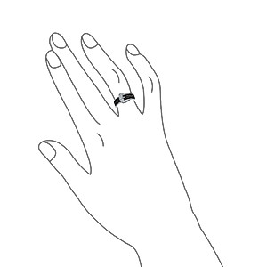 Trendy Fashion Pave Cubic Zirconia Black CZ Statement Belt Buckle Band Ring For Women .925 Sterling Silver