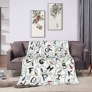 Throw Blanket, Luxury Cozy Fleece Blanket, Warm Super Soft Comfort Caring 40" x 50", White