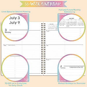 2023-2024 Planner - Academic Planner 2023-2024, 8" x 10", Jul. 2023 - Jun. 2024, Weekly Monthly Planner with Marked Tabs + Thick Paper + Contacts + Calendar + Holidays + Twin-Wire Binding - Rainbow