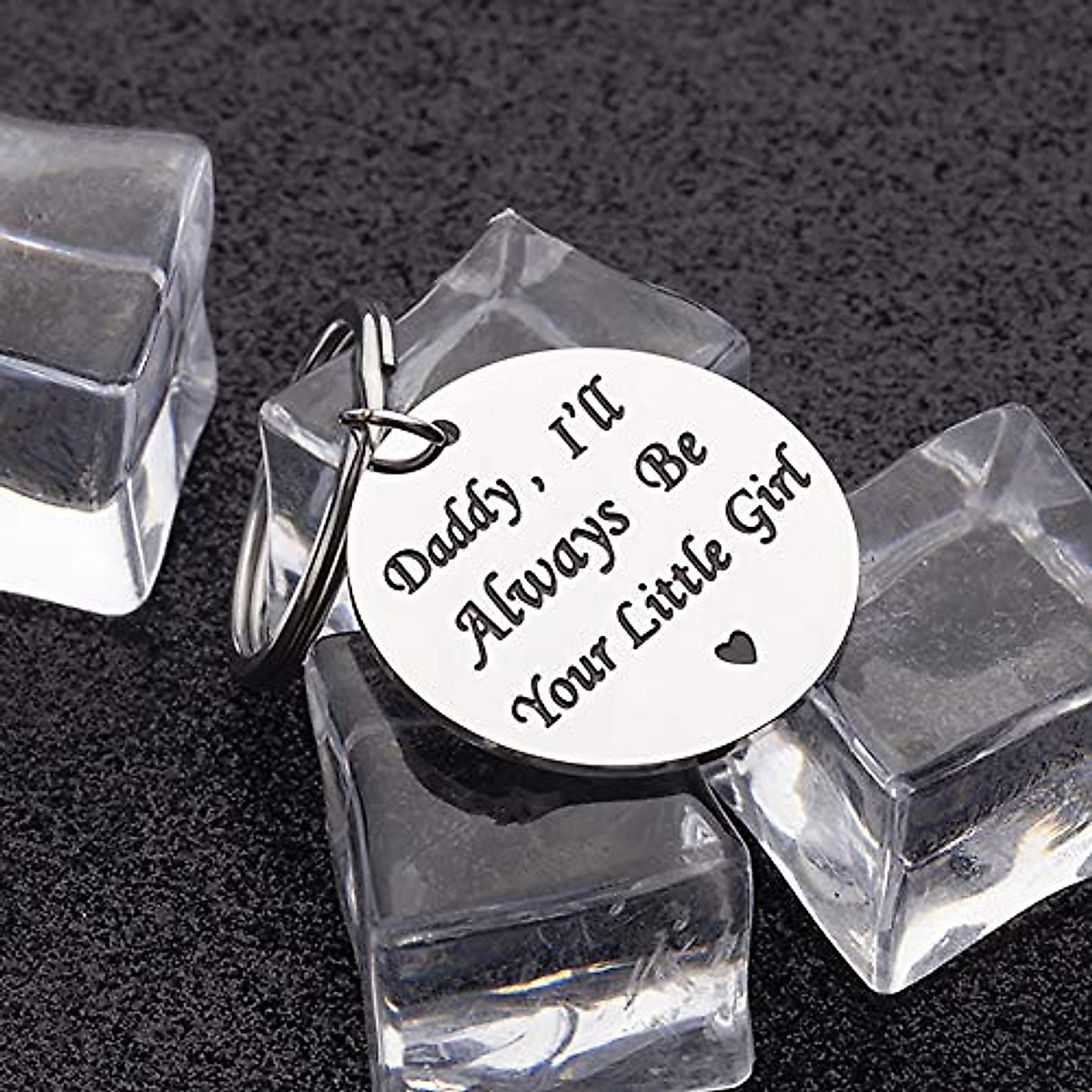 Father’s Day Gifts from Daughter Gift for Dad Keychain Daddy Stepfather Gift from Stepdaughter Girls Wife for Birthday Valentine's Day Christmas Gift for Big Daddy Stepdad Men Key Ring Jewelry Present