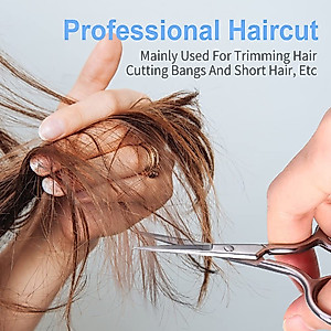 Eyebrow Scissors, Small Scissors for Hair, Eyebrows, Nose Hair, Beard, Eyelashes, Cuticle. Stainless Steel Fine Straight Tip Nose Hair Scissors -ASONTAO (1Pcs Eyebrow Scissors)