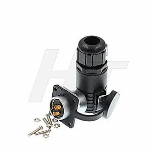 HangTon LP20 3 Pin 30 Amp Power Connector Female Cable Plug Panel Male Socket Waterproof Electrical Gold Plated Connector