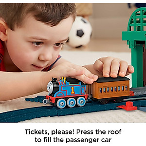 Thomas & Friends Diecast Toy Train & Track Set Knapford Station 2-in-1 Playset & Storage Case for Preschool Kids Ages 3+ Years​