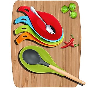 Spoon Rest Utensil Holder Kitchen Utensil Rest Pad Mat for Kitchen Cook Tools, Spoons, Ladles, Tongs, Spatulas,Great for Kitchen Counter,Stove Top,Coffee Bar Station