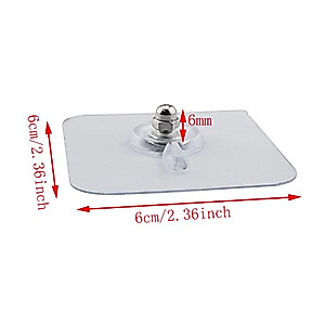 Screw Hook DGBRSM 8pcs Adhesive Wall Mount Screw Hooks for Home Bathroom Kitchen Living Room Office 6mm