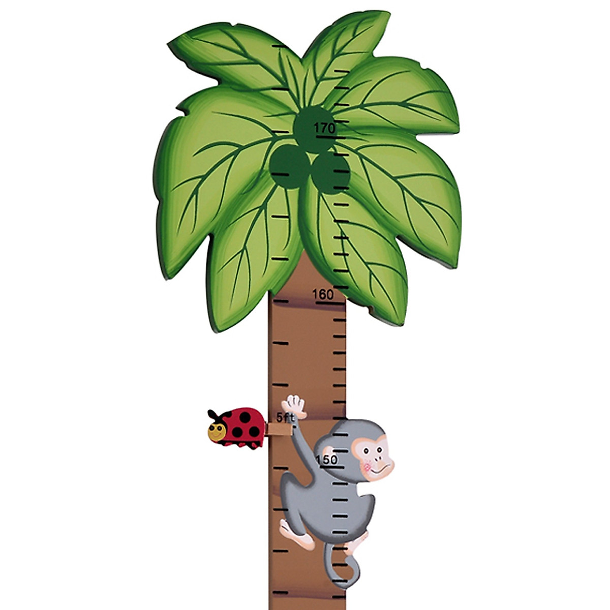 Fantasy Fields - Sunny Safari Animals Thematic Kids Wooden Growth Chart | Imagination Inspiring Hand Painted Details