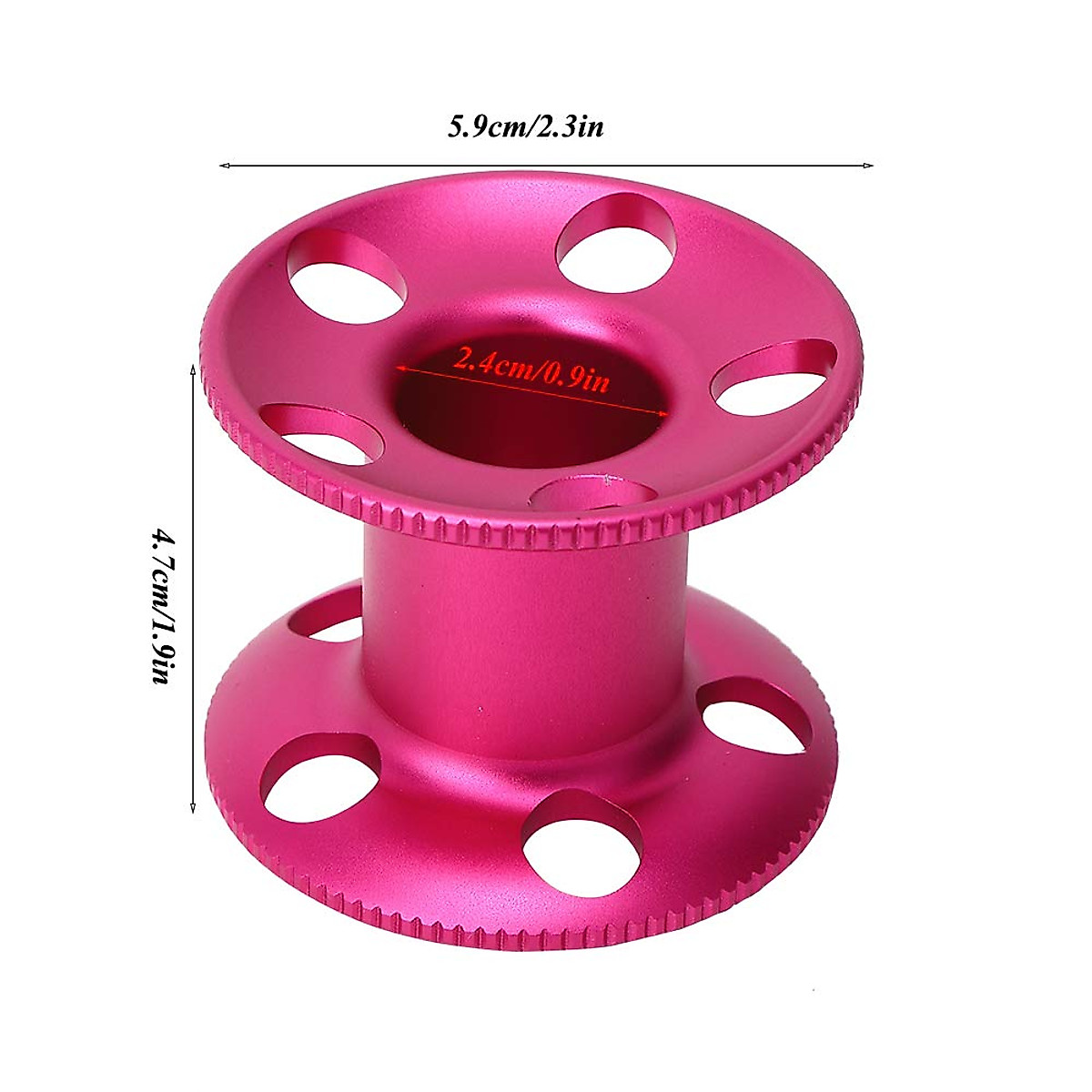 Keen so Aluminum Alloy Diving Spool Reel Guideline Underwater Finger Spool Reel for Freediving Snorkeling (Red) Diving