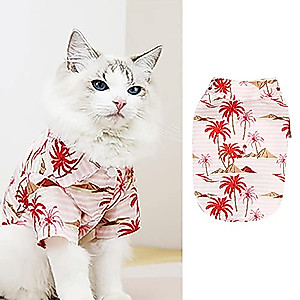 Pet Clothes for Small Dogs Male Designer Look Pet Summer Printed Pet T Shirts Breathable Beach Puppy Shirt Sweatshirt for Small Cat