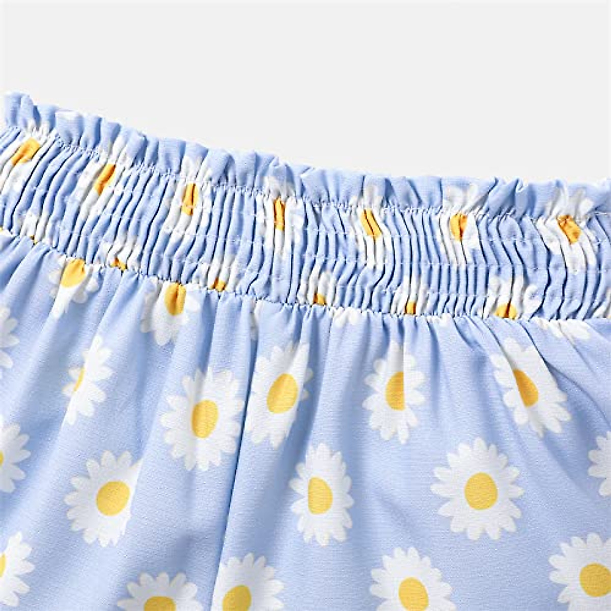 Disney Mickey and Friends Toddler Girl 2 Piece Outfits Set Sleeveless Tank Top and Shorts Set Light Blue 4-5 Years