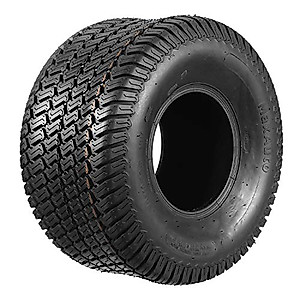 MaxAuto Set of 4 Lawn Mower Turf Tires 15x6-6 Front & 20x10-8 Rear,4PR,Tubeless