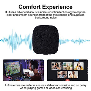 Gneinour QC35 Boom Microphone Compatible with Bose QuietComfort 35 II (QC35 II) & QuietComfort 35 (QC35) Headphones, Boom Microphone Cable with Mute Switch for PS4, PS5, Xbox One, PC, 4ft