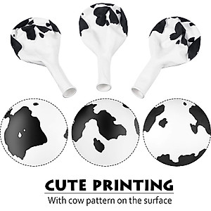 Gejoy Cow Balloons Latex Balloons Funny Print Cow Balloons for Birthday Party Supplies Decorations (24 Pieces)