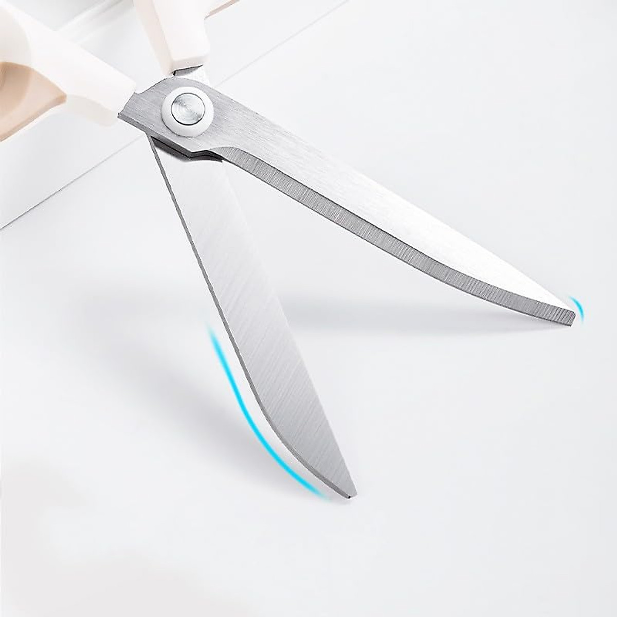 Multipurpose Office Craft Scissors for DIY Art and Craft,Comfort-Grip Handles, Sturdy Sharp Scissors (White)