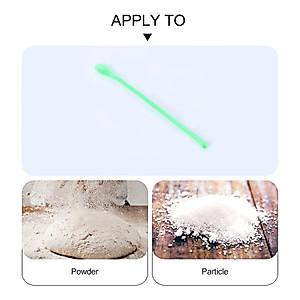 ULTECHNOVO 100PCS plastic lab scoop mini laboratory mixing spatulas (green)