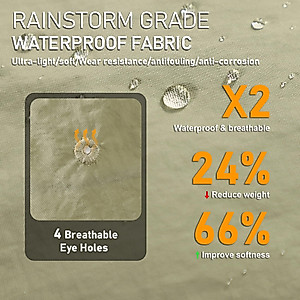 Waterproof Bucket Hat for Women Men Rain Hat UPF 50+ Wide Brim Boonie Sun Hat Foldable Summer Floppy Beach Fishing Safari Hat Light Green