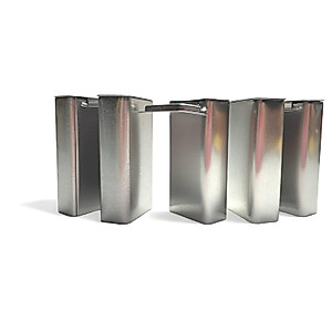 MagnaKoys Rectangular Silver Metal Hinged Lid Tin Containers (5 Pack)