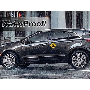 Zento Deals 2 Pack of Baby on Board Reflective Bright Yellow Magnetic Signs for Car - Best Safety Sign Accessories for Cars 5’’ by 5’’