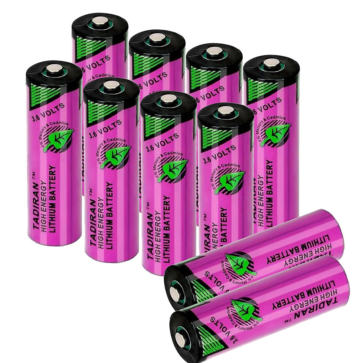 BAOBUTE 10PCS 2400mAh 3.6V SL-360PLC/TL-5903 AA Lithium Battery for Tadiran TL-5903 SL-360 S7-400 ER14500 TL-5903 / SL-360v 0
