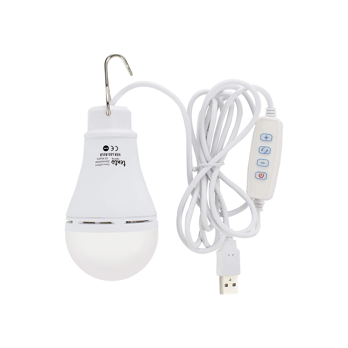 Tento Lighting USB Bulb USB-Powered LED Light Three Color Change, 40 Watts Replacement Portable Hanging Bulbs Camping Fishing Beach Tent Dormitory Energy Saving Led Lightbulb