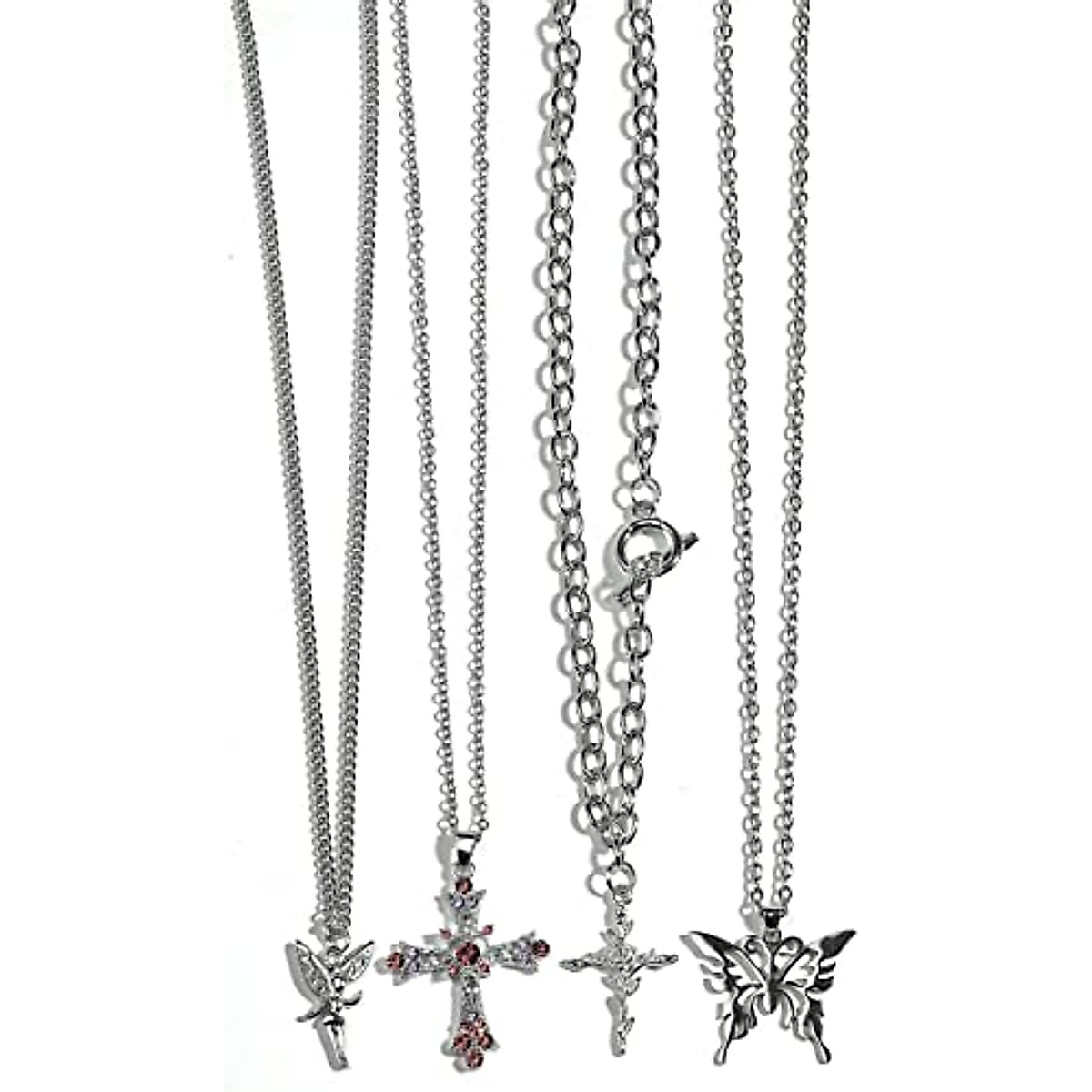LIRUNQIN Y2k Accessories Cross Necklace Y2k Accessories Y2k Necklaces Y2k Jewelry Aesthetic Necklace Goth Grunge Necklaces