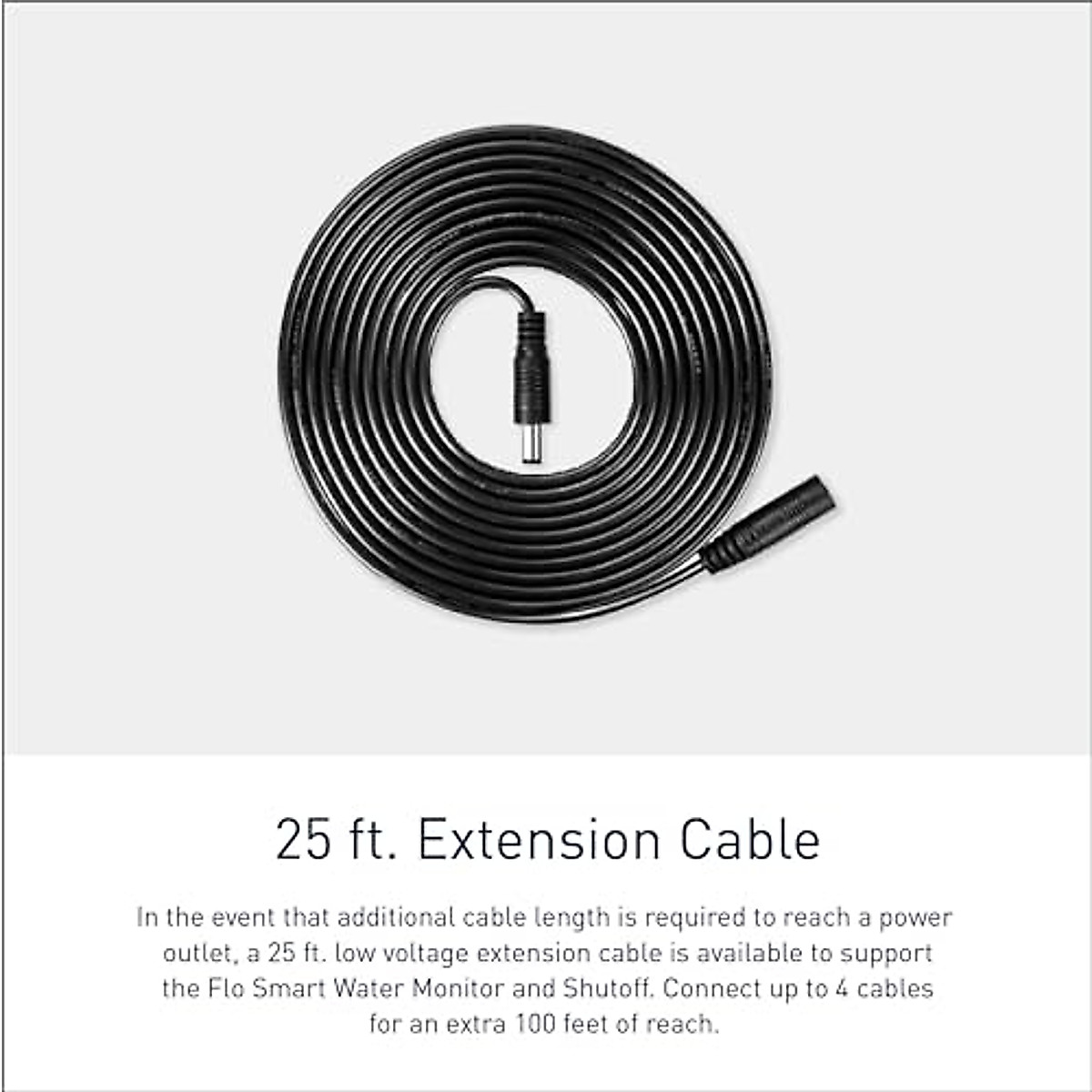 Moen 920-003 Flo Smart Water Monitor and Shutoff 25-ft Extension Cable