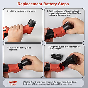 VLOXO Cordless Electric Fillet Knife with 4 Ti-Nitride S.S. Coated Non-Stick Blades & 2 Batteries Safe Lock Non-Slip Grip Handle Rechargeable Electric Fishing Knife Outdoor Edge Knife for Fishing